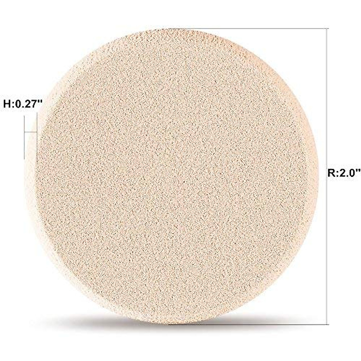 KOOBA 4pcs Round Makeup Sponges Supplement, Beauty Face Primer Compact Powder Puff, Blender Sponge Replacement for Cosmetic Flawless Foundation, Sensitive and All Skin Types