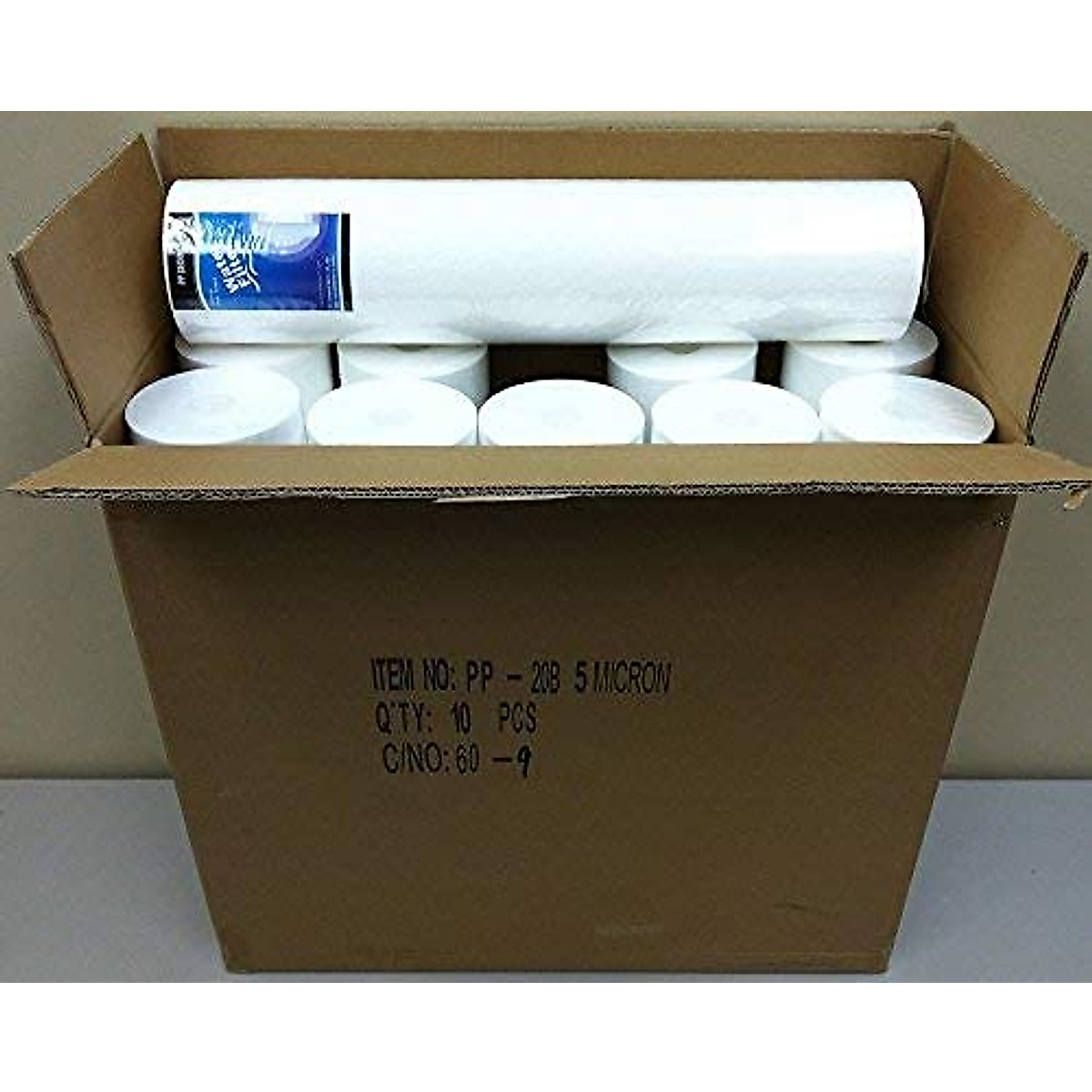 BLUONICS Sediment Replacement Water Filters Ten (5 Micron) 4.5" x 20" Whole House Cartridges