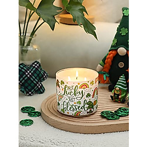 St. Patrick’s Day Eucalyptus Mint Scented Candle 3 Wicks Large Jar, 14 oz