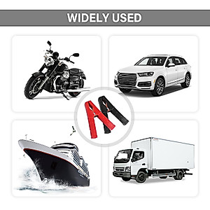 2PCS Car Alligator Clips Electrical Battery Clamps,Pure Copper Heavy Duty Jumper Cables Clamp with Rubber Insulating Handle,Universal Battery Clips for 12-36V Car Truck SUV RV