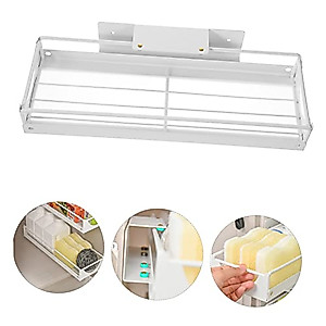 Zerodeko Under Sink Shelves Drawer Dividers s Drawer Rack Carbon Steel Slide Rail Household White Clear Shelves Storage Drawers Sliding Sink Shelf