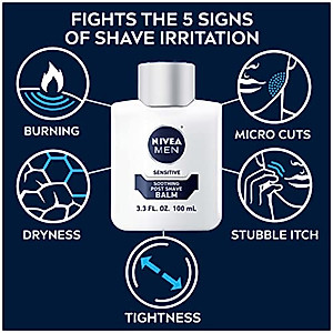 Nivea Men Sensitive Shaving Skin Care Set, Sensitive Shave Gel and Sensitive Post Shave Balm, 2 Pack