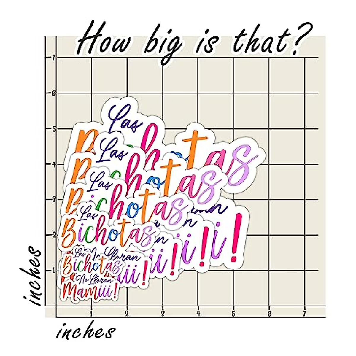 Miraki Las Bichotas No Lloran Mamiii Sticker, Cute Coloful Stickers, Funny Bichotas Stickers, Mama Stickers, Water Assitant Die-Cut Vinyl Mom Decals for Laptop, Phone, Water Bottles, Kindle Sticker