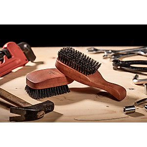 ZilberHaar Major Hair & Beard Brush for Men - Boar Bristles and Pearwood - All Beard and Hair Types - Made in Germany