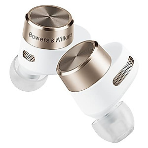 Bowers & Wilkins Pi7 In-Ear True Wireless Headphones (2021 Model), 6 Built-In Mics, Bluetooth 5.0 Qualcomm aptX & Dual Hybrid Drivers, Adaptive Noise Cancellation, Smart Wireless Charging, White