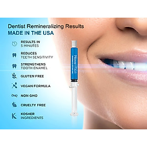 NovaWhite Remineralization Gel – (2) Extra Large Syringes, 2 Mouth Trays, Reduces Teeth Sensitivity, Strengthens Tooth Enamel, Sensitivity Treatment, Remineralizing & Desensitizing Sensitive Teeth