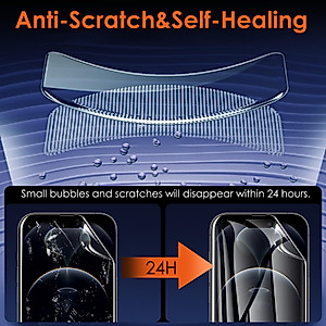 JDHDL Screen Protector [3 Pack Soft Hydrogel Film for iPhone 15 Pro/15, Upgraded Non-breakable Flexible TPU]