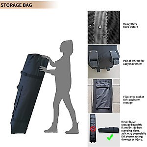 Generies Outdoor Gazebo Pop-up Canopy Tent Extra 12 x 12 Shade with Durable Frame, 4 Sand Bags, Wheeled Bag - Easy Set-up and Folding Commercial Instant Canopy to Garden (Navy Blue)…