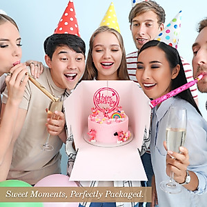 Cakebon Cake Boxes with Cake Boards Cake Boxes 10 Inch with Cake Board White (1-pack) - Cake Box With Window for Birthdays, Weddings and Parties