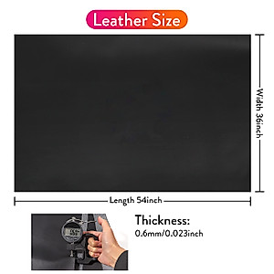 Marine Vinyl Upholstery Faux Leather: Meneng Black Grain Faux Leather 54"x36" Marine Vinyl Fabric Waterproof Durable for DIY Upholstery Boat Car Sofa