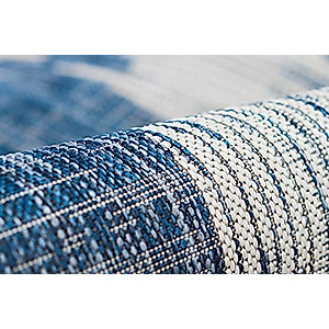 Novogratz by Momeni Villa Turin Blue Indoor/Outdoor Area Rug 2' X 3'