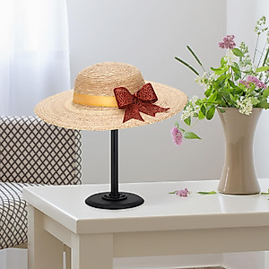 XIAO PEI Hat Holders Vintage Dome Shape Design Removable Metal Hat Rack/Helmet/Cap/Wig Storage Holder Display Stand. (2 Black)