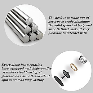 Kinetic Desk Toys， Full Body Optical Illusion Spinner Ball， Large Longer Time Spinning Top, Ideal for Parties, Holidays, classrooms or for use as Office Toys-with Storage Bag