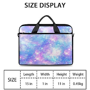 Galaxy Pattern Laptop Computer Bag Waterproof Shoulder Messenger Bag 13-15 inch Durable Laptop Tote Bag with Shoulder Strap Handle Lightweight Crossbody Briefcase