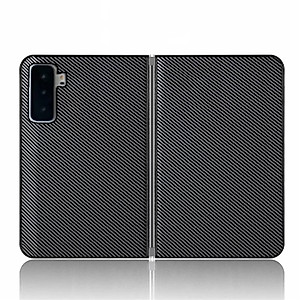AIOEN Microsoft Surface Duo 2 Case Luxury Carbon Fiber Leather Hybrid PC Phone Case All-Inclusive Anti-Scratch Shockproof Protective Cover Black