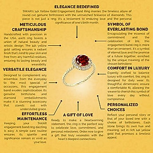 Takar Dainty 14k Yellow Gold Round Cut Genuine Peridot and Diamond Engagement Band Ring (Size 6.75)