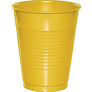 Creative Converting Premium Plastic Cups 16 OZ, 20 Count (Pack of 1), School Bus Yellow
