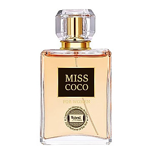 Hybrid & Company Miss Coco Fragrance for Women Eau De Parfum Natural Spray Sensual Scent, 3.4 Fl Oz