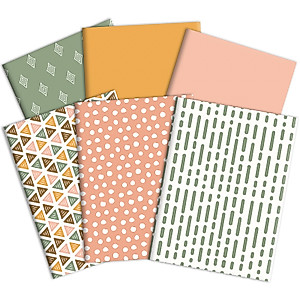 Whaline 90Pcs Boho Tissue Paper Triangle Dot Stripes Gift Wrapping Paper Pink Green Packaging Paper DIY Art Craft Paper for Farmhouse Home Birthday Baby Shower Party Gift Decor, 14 x 20 Inch