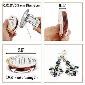 Mr. Pen- Beading Wire for Jewelry Making, 24 Gauge, 6 Rolls,19.6 Feet Each, Jewelry Wire, Wire for Jewelry Making, Beading Wire, Crafting Wire, Jewelry Making Wire, Bendable Wire