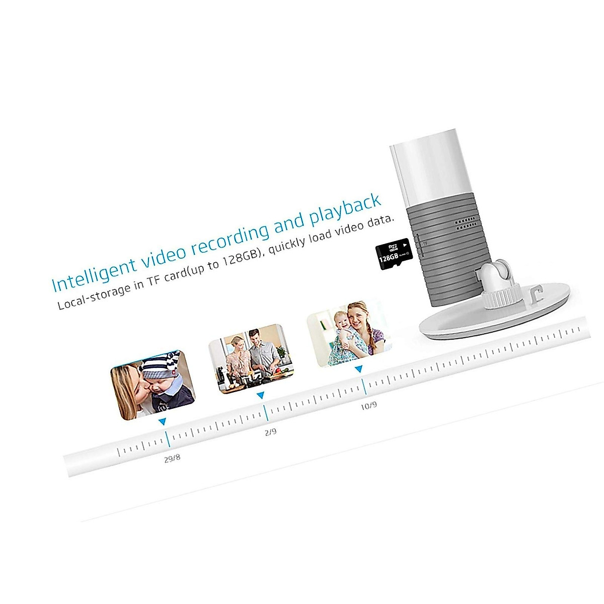 Cleverdog Security IP Camera, TOLEGEND 2nd Generation 120 ° Wide Angle Night Vision Camera Security Wireless Puppy Cam for Phone