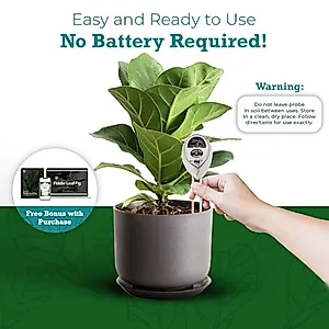 Houseplant Resource Center Fiddle Leaf Fig 3-in-1 Soil Moisture Meter for Plants – Best Indoor Plant Water Meter for Potted Houseplants - Light & Moisture Sensor Probe for Optimal Growth
