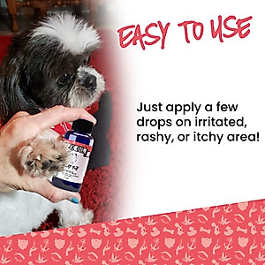 Ink Oil Itchy Pup | Itch Relief Supplement for Dogs | Calms & Soothes Rashes, Dry Skin & Insect Bite | 100% Natural Liquid Drop Pet Health Skin Care | Fast Skin Relief Therapeutic Essential Oil - 1 oz