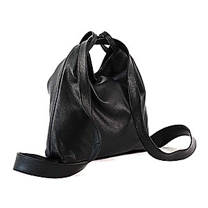 Women Leather Backpack Purse- Handmade Convertible Hobo Shoulder Bag from Genuine Leather