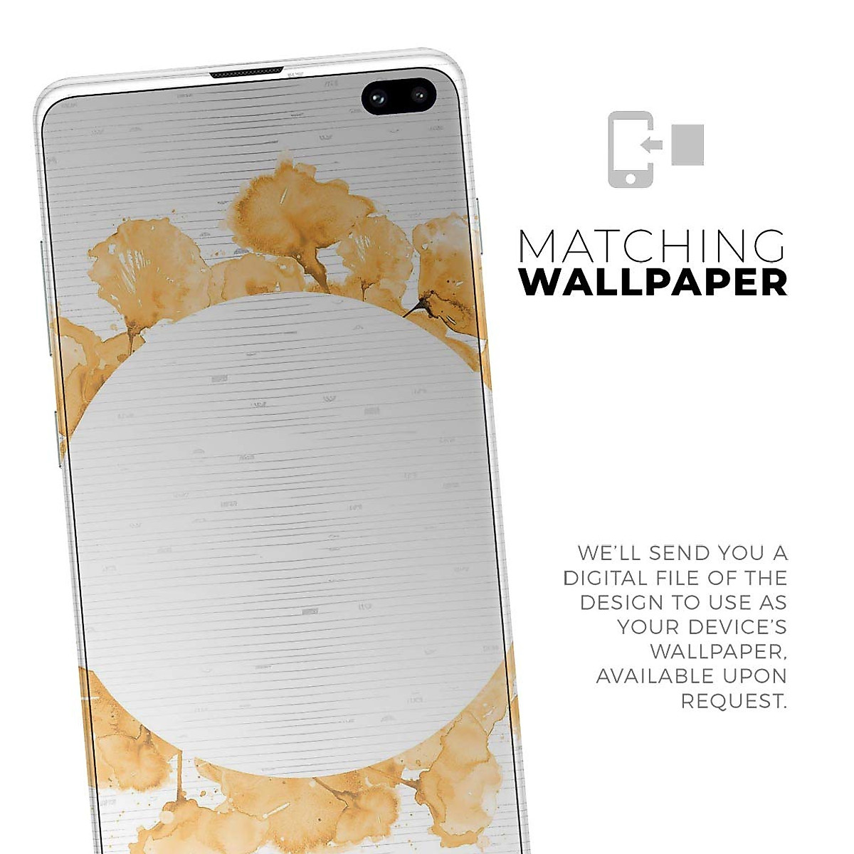 DesignSkinz Karamfila Yellow & Gray Floral V13 Protective Vinyl Decal Wrap Skin Cover Compatible with The Samsung Galaxy S20 (Screen Trim & Back Glass Skin)