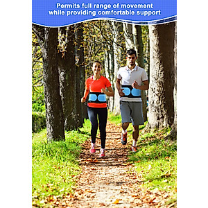 Waist Back Support Belt for Women Men,TIMTAKBO Lower Back Brace Lumbar Support for Lower Back Pain Relief,Adjustable Flexible Sport Girdle Waist Support Belt(Black/Blue,S/M Fit Belly 23.5"-31.5")