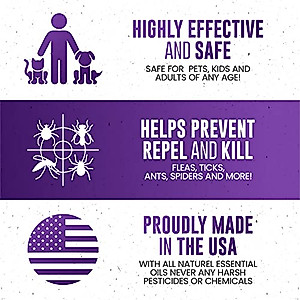 Natural Outdoor Pest Control Spray -Trifecta Nature's Defense: Insect Killer, Mosquito Killer, Spider Killer, Use For Lawns, Patios, Backyard Bug Repellent, Nano-Sized Essential Oils, Safe For People, Planet, Pets (Best Value Concentrate - 32oz)