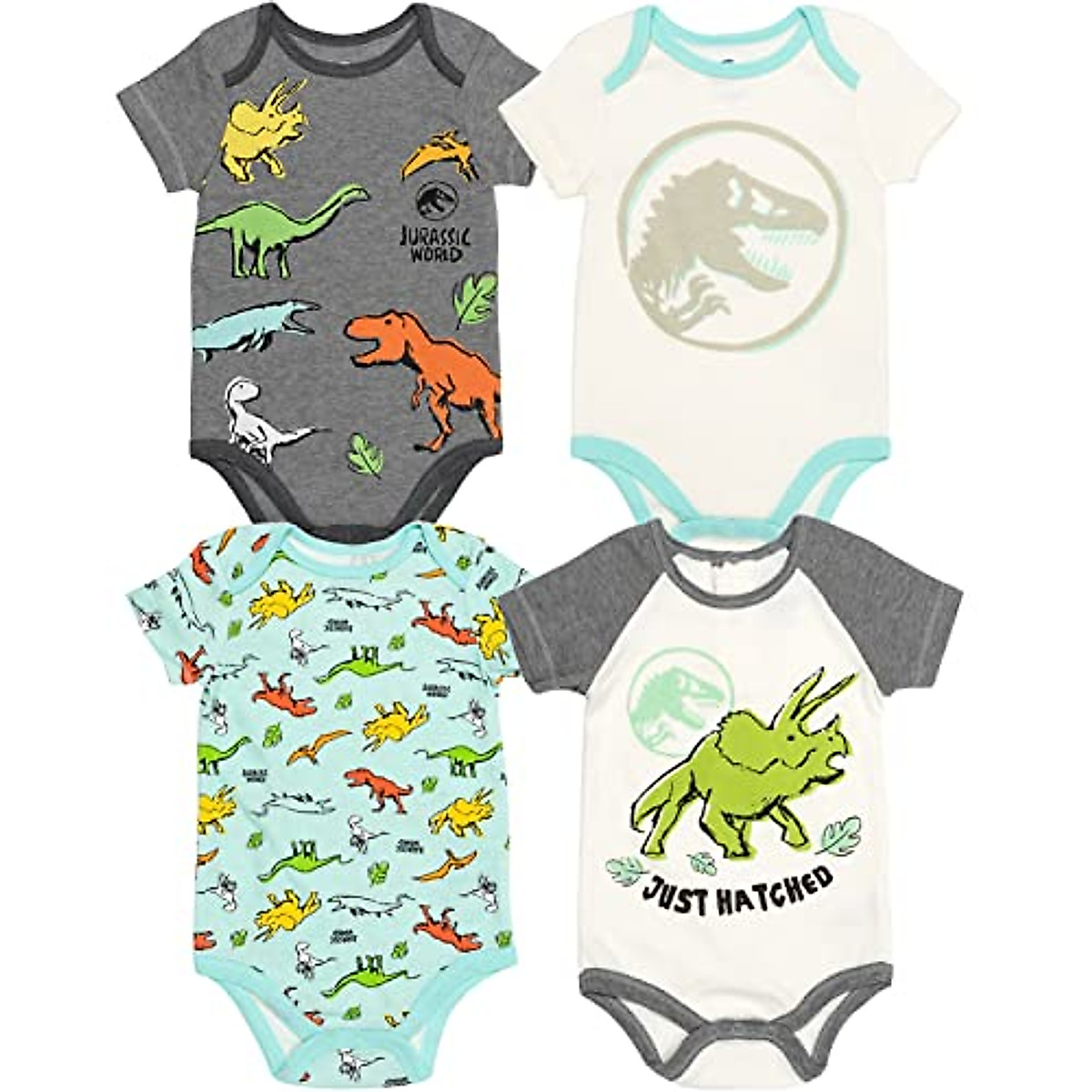 Jurassic World Welcome to the Universe Baby Baby Bodysuit (Pack of 4)