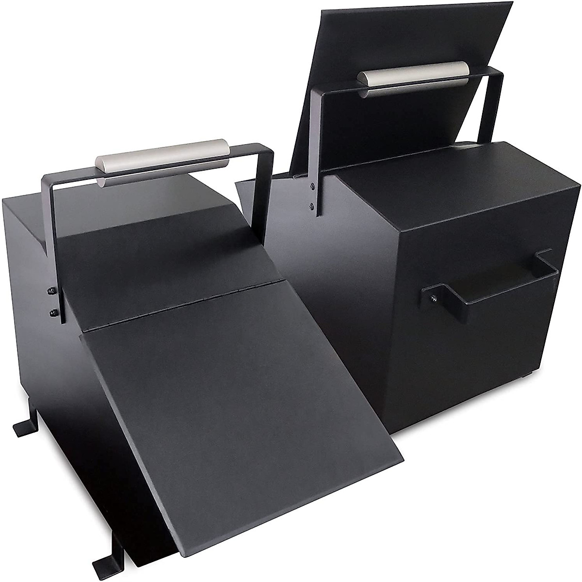 Boone Hearth Ash Bucket with Silver Handle for Fireplace