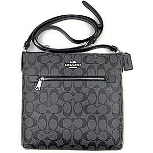 COACH Womens Rowan File Bag In Signature Canvas (SV/Graphite/Black)