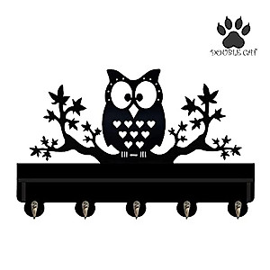 Doublecat Owl Animal Big Hook with Shelf for Lover Coat Clothes Holder Christmas Gift DIY Mould Wonderful Holder Wall Decorative Gift Kids Winter Style