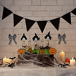 3 Rolls Black White Wired Edge Ribbons Buffalo Check Plaid Wrapping Ribbons Black White Striped Grosgrain Ribbons Black Polka Dot Ribbons with White Dots for DIY Crafts Decor, 1.5 Inches x 10 Yards