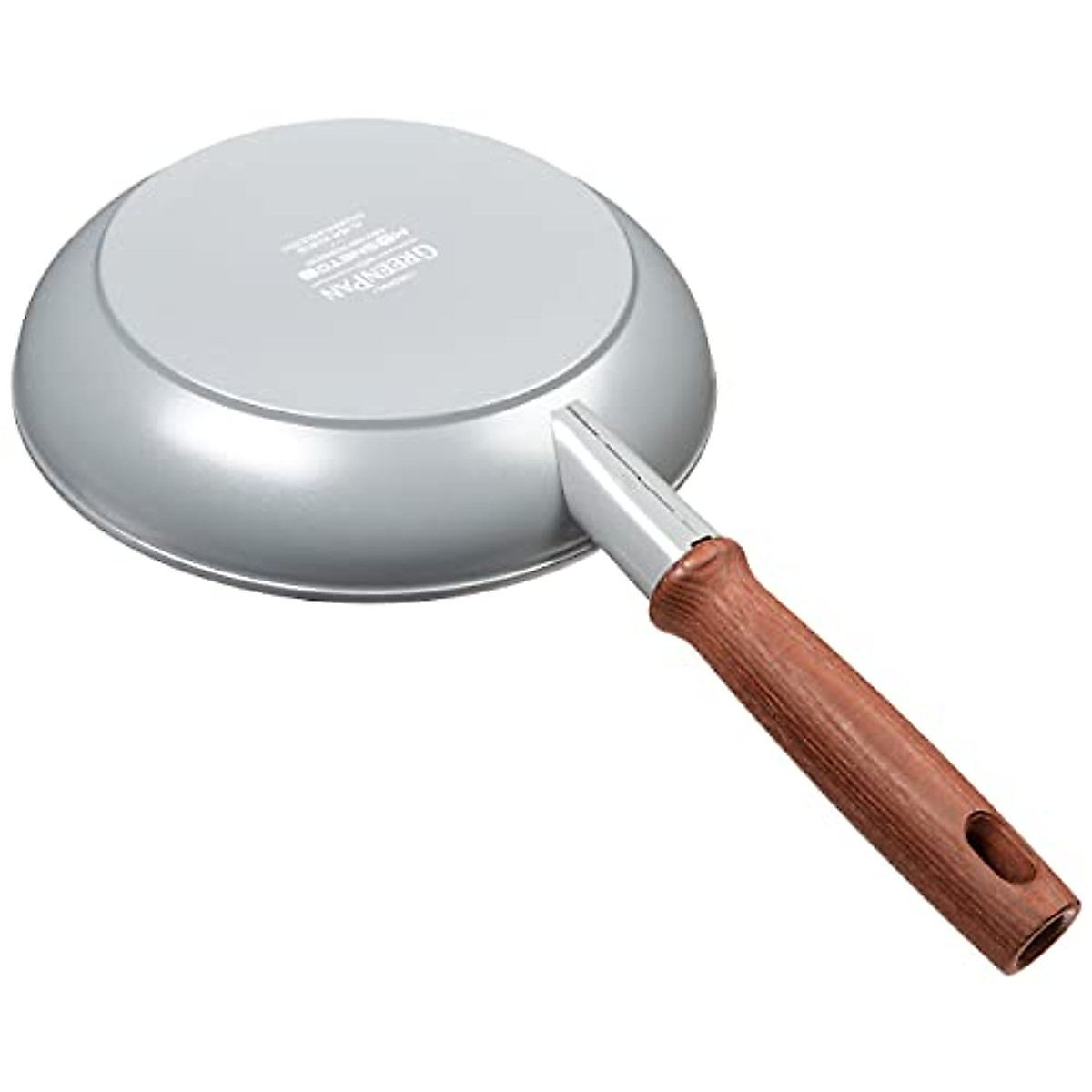 GreenPan Mayflower Pro Hard Anodized Healthy Ceramic Nonstick, 8" Frying Pan Skillet, Vintage Wood Handle, PFAS-Free, Induction, Charcoal Gray