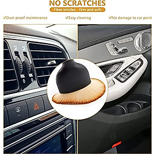 XIGUA Car Brush, Car Interior Cleaning Tool, Car Cleaning Brush Dust Collectors, Curved Design Dirt Dust Clean Brushes, Engine Compartment and Dashboard(2 PCS)
