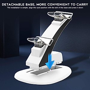 Ermorgen Dual USB Charging Dock Compatible for Playstation 5 Dualsense, Thin and Portable Ps5 Controller Charger- White