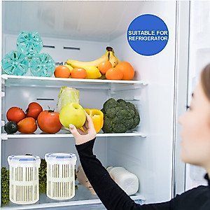 Firlar 2Pcs Pickle Jar with Strainer Insert,Pickle Storage Container With Strainer Insert,Plastic Transparent Pickle Jalapeno Storage Container with Drain Basket for Home Kitchen Supplies