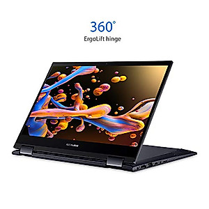 ASUS VivoBook Flip 14 Thin and Light 2-in-1 Laptop, 14” FHD Touch Display, AMD Ryzen 7 5700U, 8GB RAM, 512GB SSD, Stylus, Windows 10 Home, Fingerprint Reader, Bespoke Black, TM420UA-DS71T