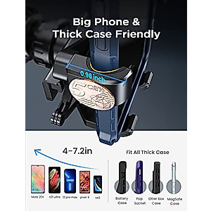 AINOPE CD Phone Holder for Car CD Slot Phone Holder One-Hand Operation 2-in-1 Stable Vent Car Phone Holder Mount Compatible with iPhone 14/13 4-7 Inch Phones