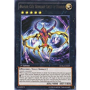 Yu-Gi-Oh! - Number C69: Heraldry Crest of Horror (LVAL-EN049) - Legacy of The Valiant - 1st Edition - Rare