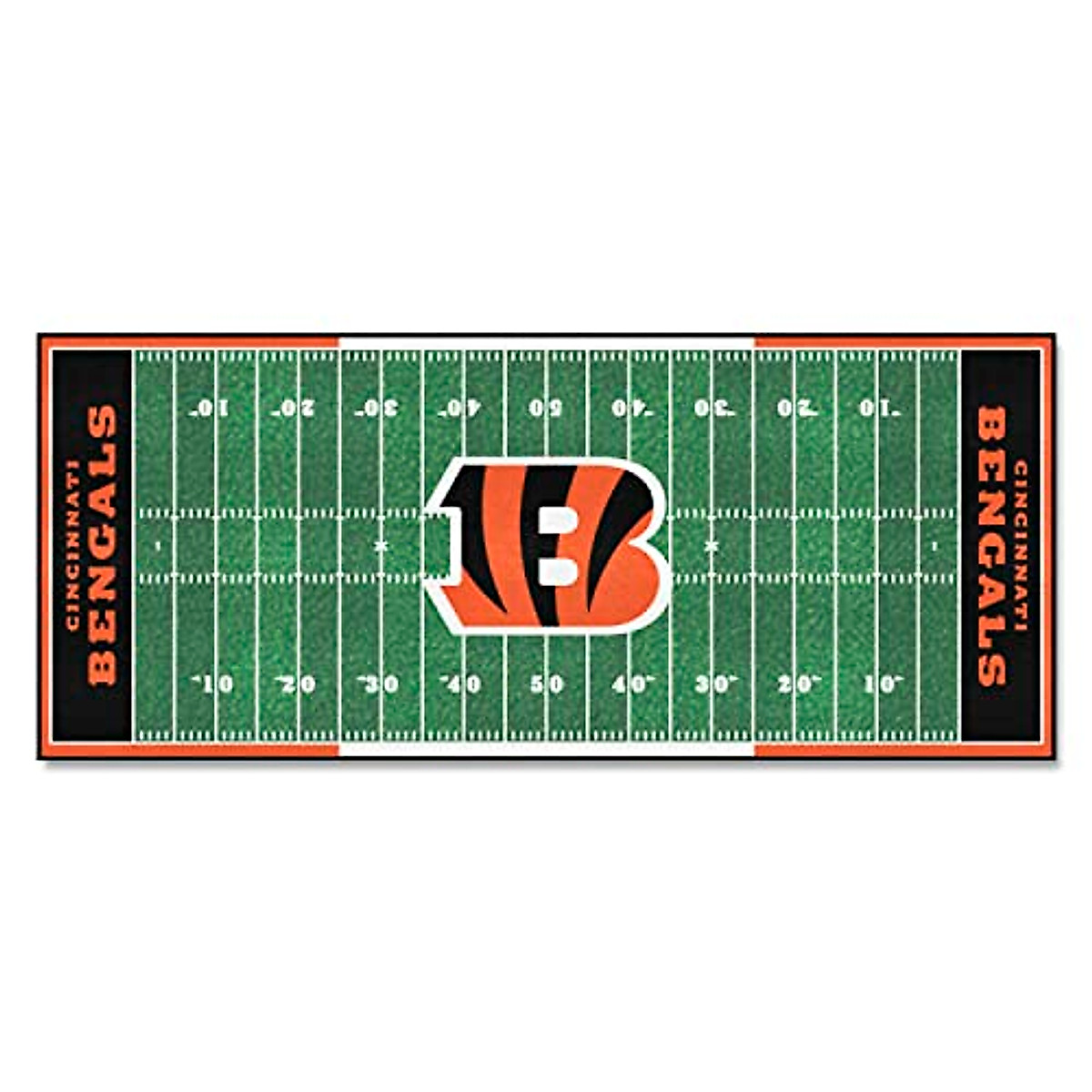 FANMATS 7348 Cincinnati Bengals Field Runner Rug - 30in. x 72in.