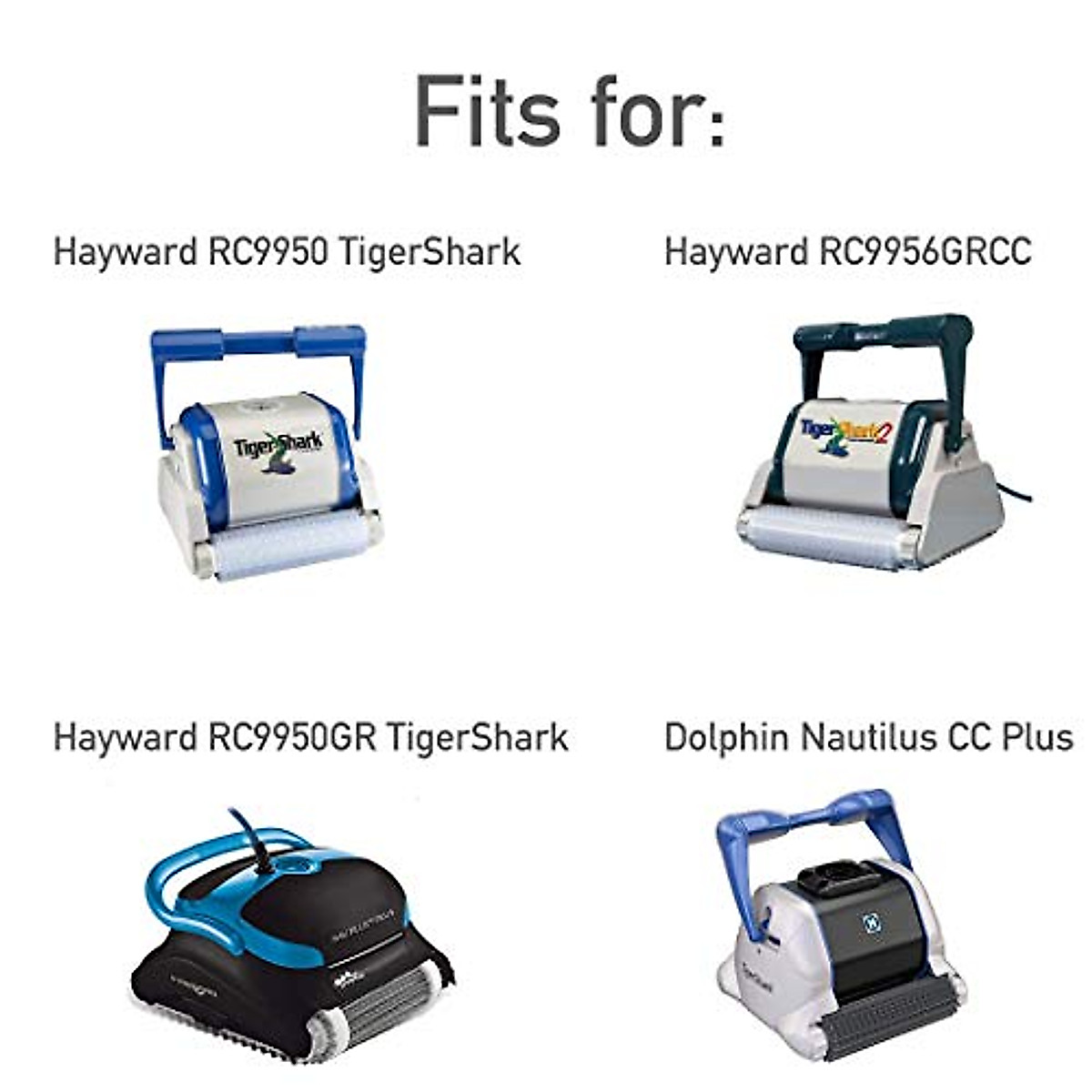 (2 Pack) AR-PRO RCX23002 Replacement Soft Tread Drive Belt - Premium, Heavy-Duty Rubber Pool Cleaner Parts | Compatible with Aquavac Tiger Shark (Plus and QC) and SharkVac Pool Cleaners