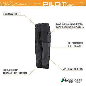 FROGG TOGGS mens Pilot Ii Guide Pant Pro Advantage Bib, Black/Charcoal, X-Large US