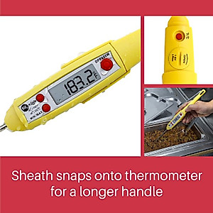 Cooper-Atkins DPP800W MAX Digital Thermometer with Long Probe, Long Probe Thermometer (Waterproof Thermometer, Auto Shutoff, Temperature Memory),Yellow