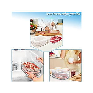 Nagyphgar Deli Meat Container for Fridge, Cold Cuts Container with Food Clip, Bacon Lunch Meat Container for Refrigerator, Stackable Food Storage Boxes with Lid, Cheese Storage Container, BPA Free