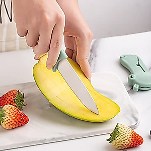 DAMPEN Ceramic Scissors with Ceramic Knife Sets Soft-grip Handles,Safety Healthy ,Kitchen Scissors for Baby Food Kids Food