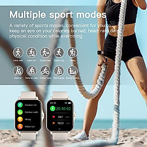 Smart Watch (Receive & Dial), 2023 Newest 1.85" TFT HD Full Circle Full Touch Screen, Smart Watch for Women Men,SmartWatchs with Fitness Tracker Call/Text/Heart Rate/AI Voice Assistant/Blood Pressure